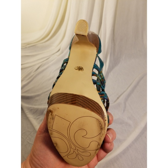 Dereon | Shoes | Dereon Womens Shoes High Heels Sandals Teal | Poshmark